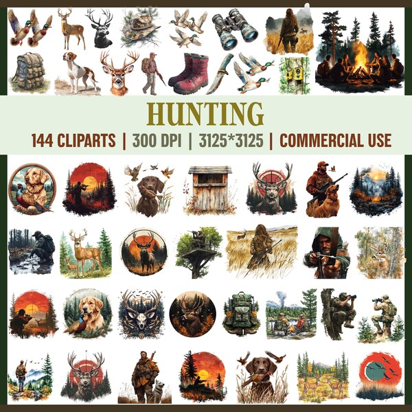 Hunting Scene - Etsy