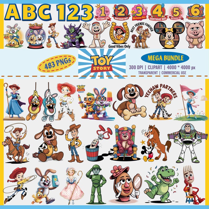 Toy Story Block Letters - Etsy