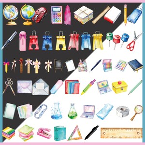 School Supply Clipart Bundle: 230 PNG Graphics (commercial Use) - Etsy