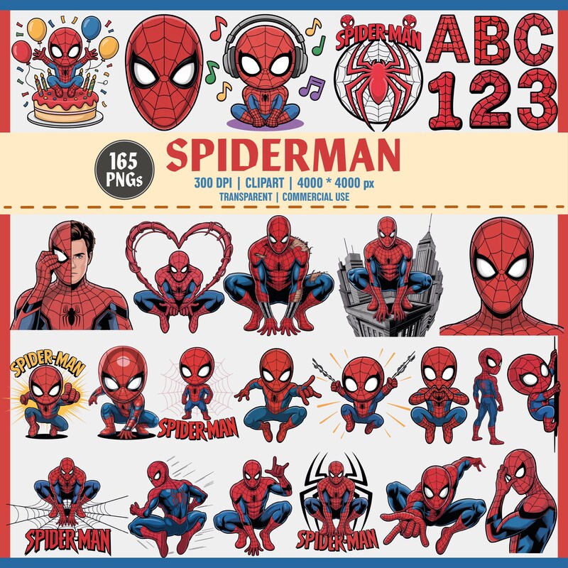 Spiderman Border - Etsy