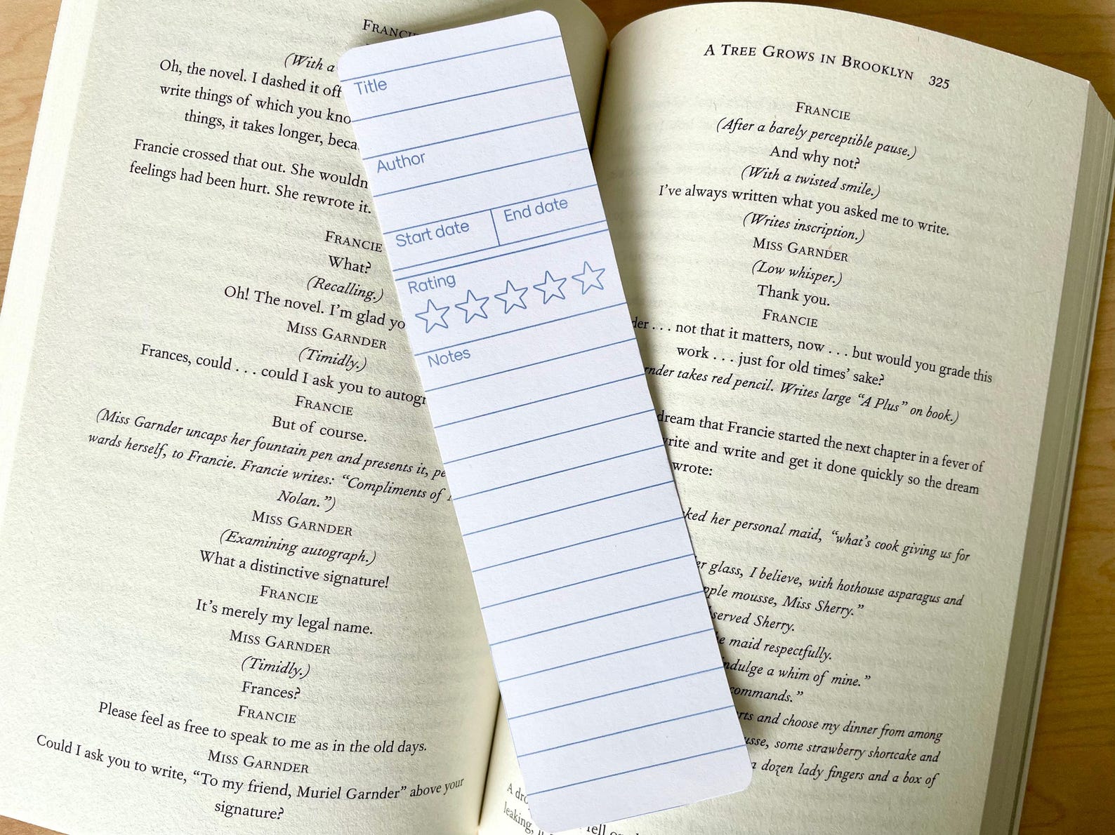 Printable Bookmark Library Style Book Review Tracker | Digital Download ...