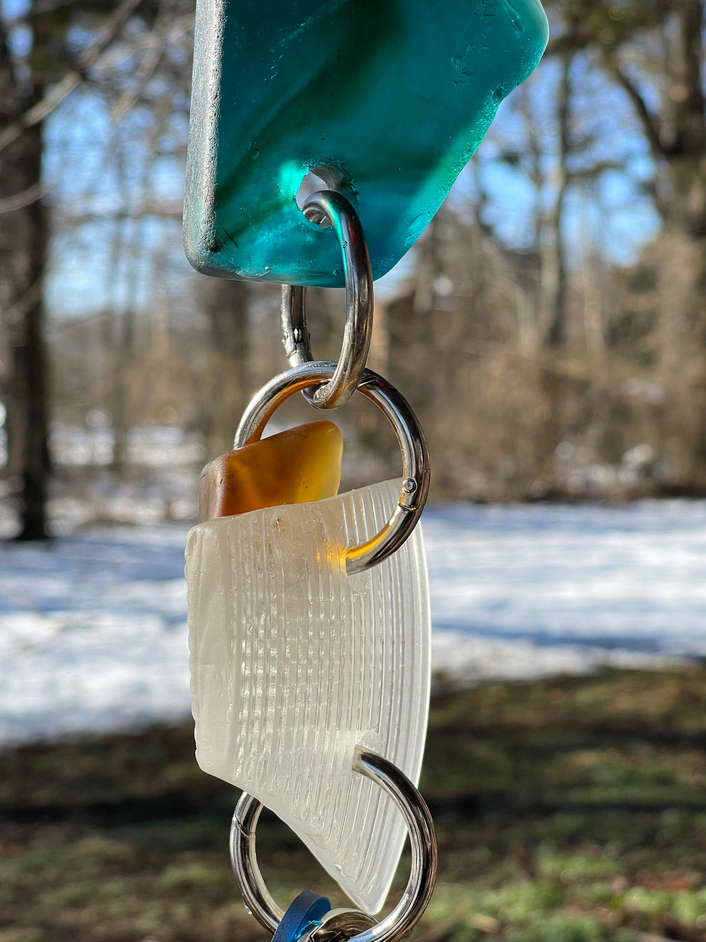 Chunky Repurposed Bruised Glass Sun Catcher Glows Warmly in Sunlight - Etsy