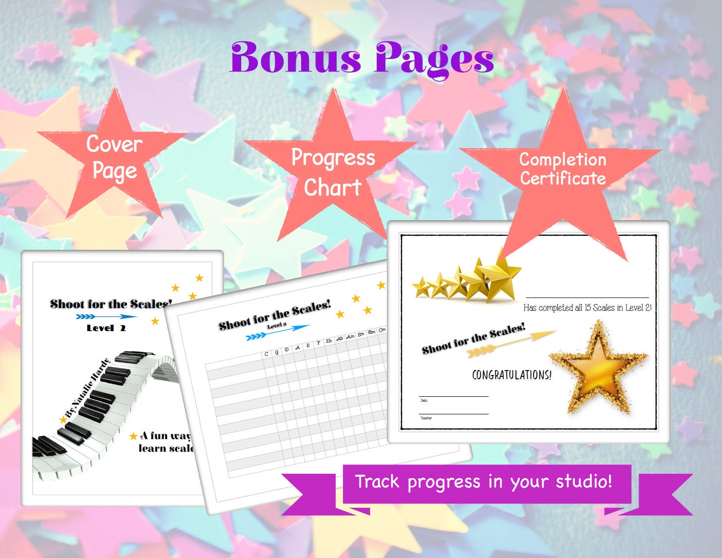 Piano Scales Two Octaves 15 Keys Printable PDF Bundle Digital - Etsy