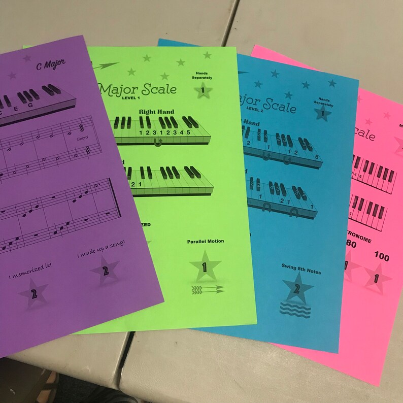 Piano Pentascales Printable PDF Bundle Digital Download - Etsy Hong Kong