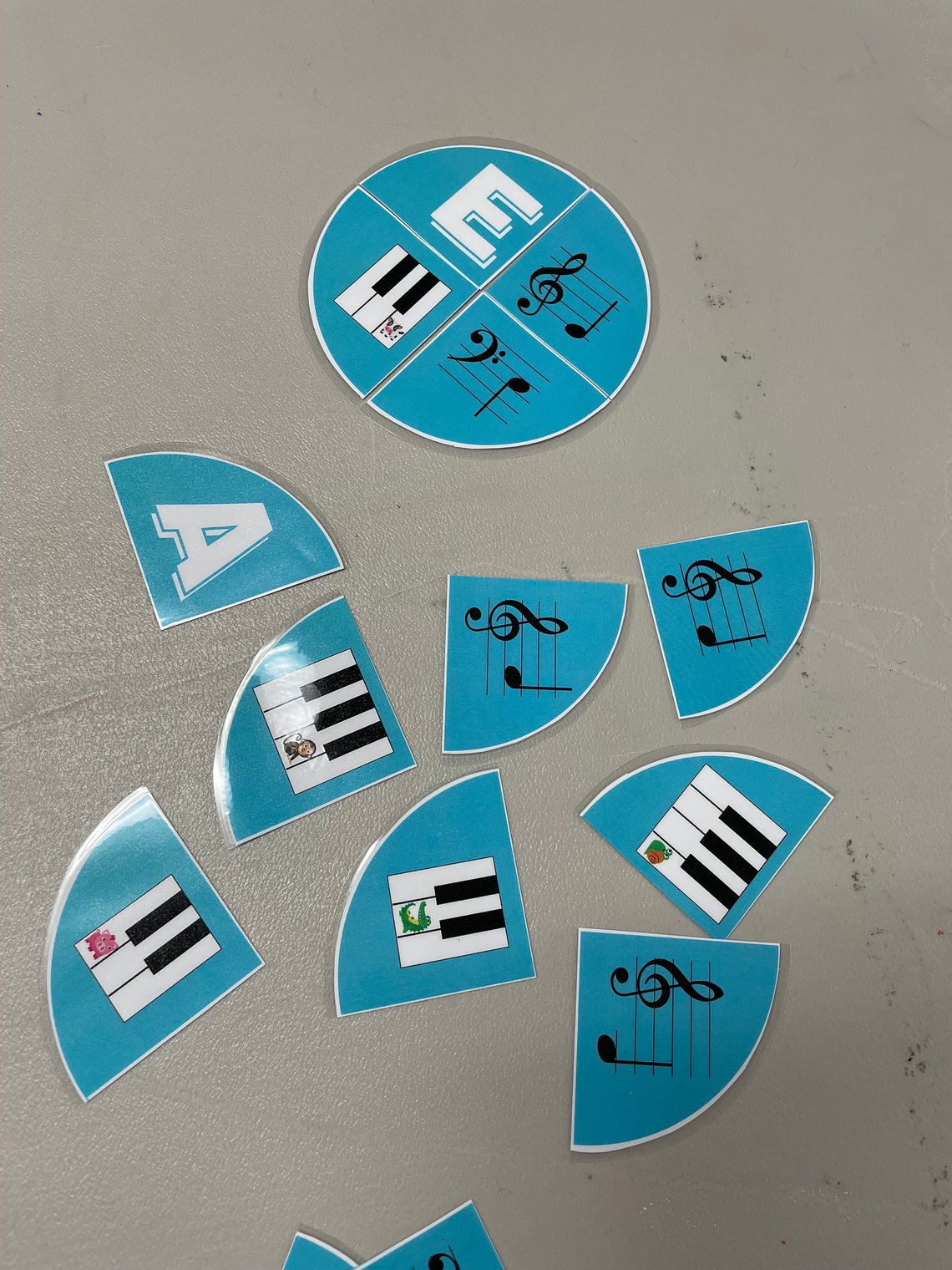 Note Puzzles Music Game Worksheet Piano Activity - Etsy