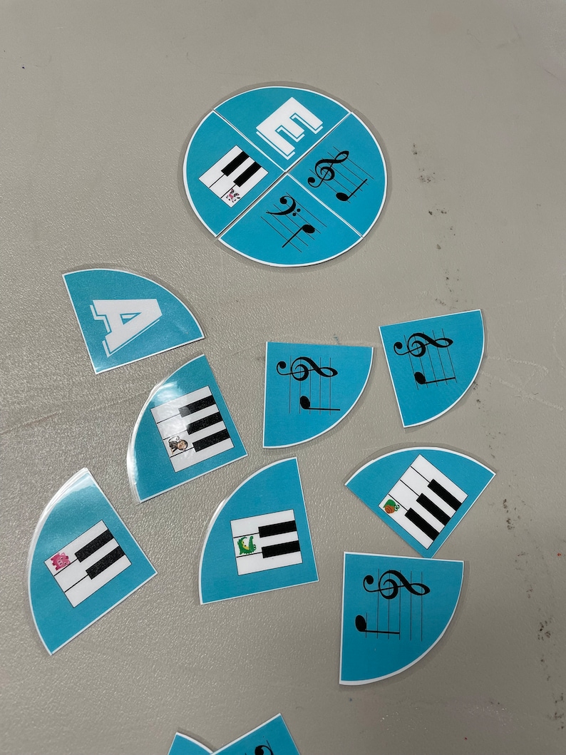 Note Puzzles Music Game Worksheet Piano Activity - Etsy