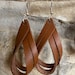 Leather Earrings Ralph Lauren Simple Loop - Etsy