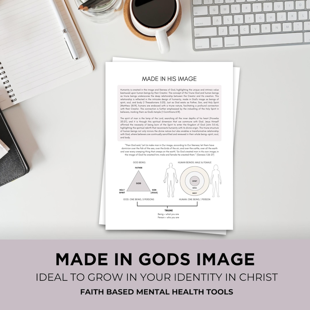 Bible Study Guide, Worksheet Identity, Affirmations, Jesus Meditating ...