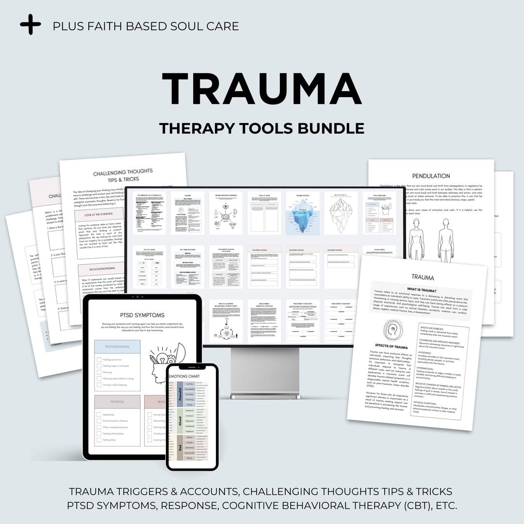 Digital Therapy Worksheet Trauma Recovery Support Material Counseling ...