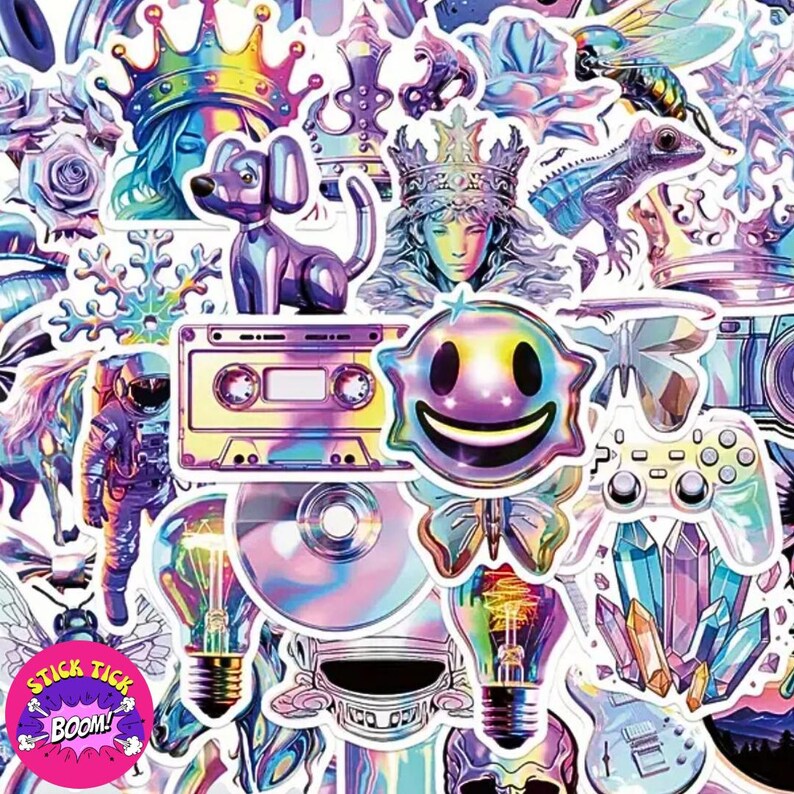Vaporwave Psychedelic Sticker Pack Waterproof Vinyl Stickers for ...