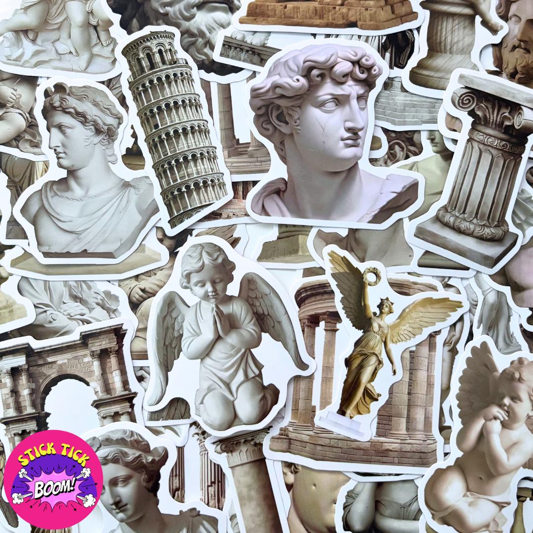 Art Style Statue Stickers – Cute Aesthetic Vinyl Waterproof Stickers ...