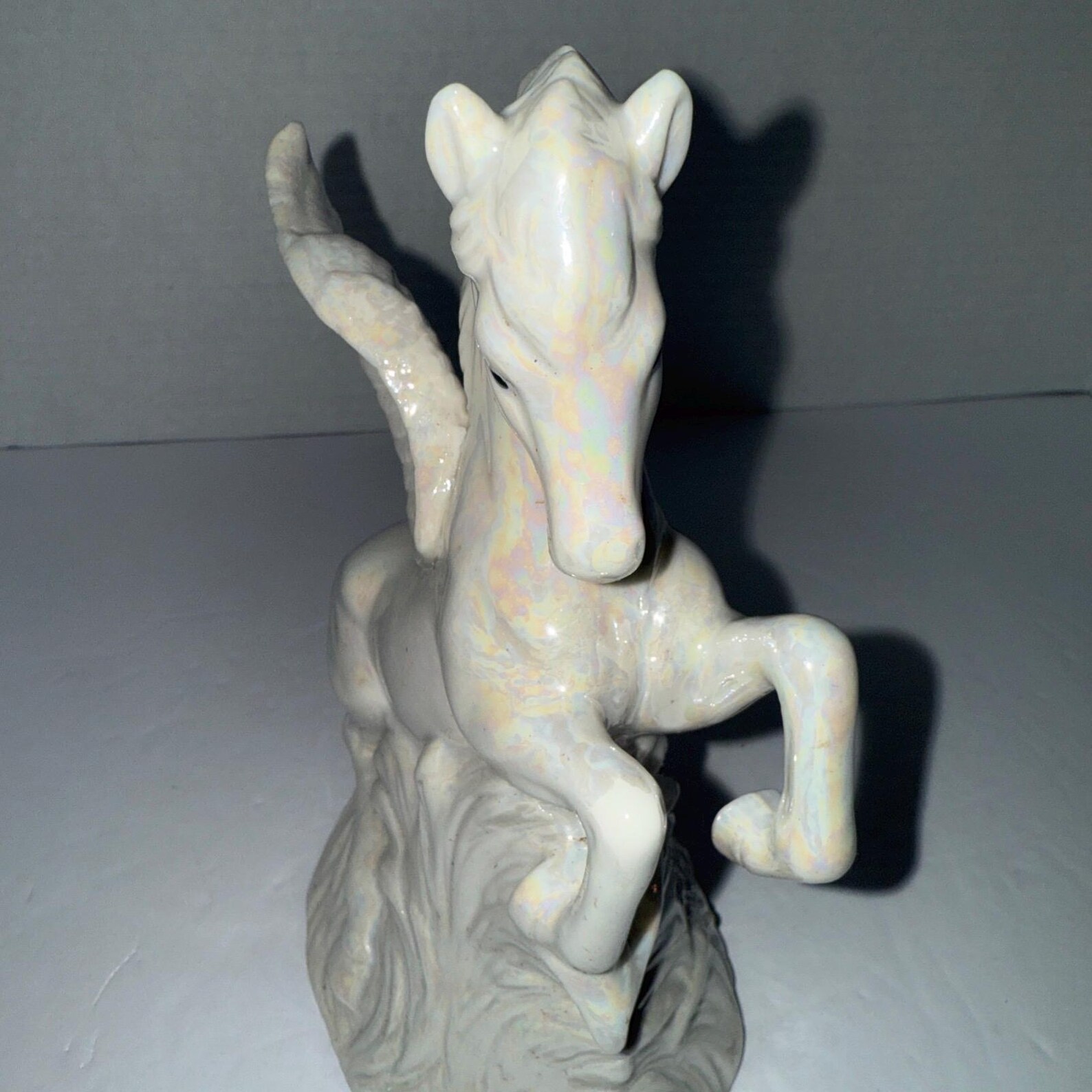 Vintage Pegaus Magical Majestical Clouded Sky Ceramic RARE Shelf Figure ...