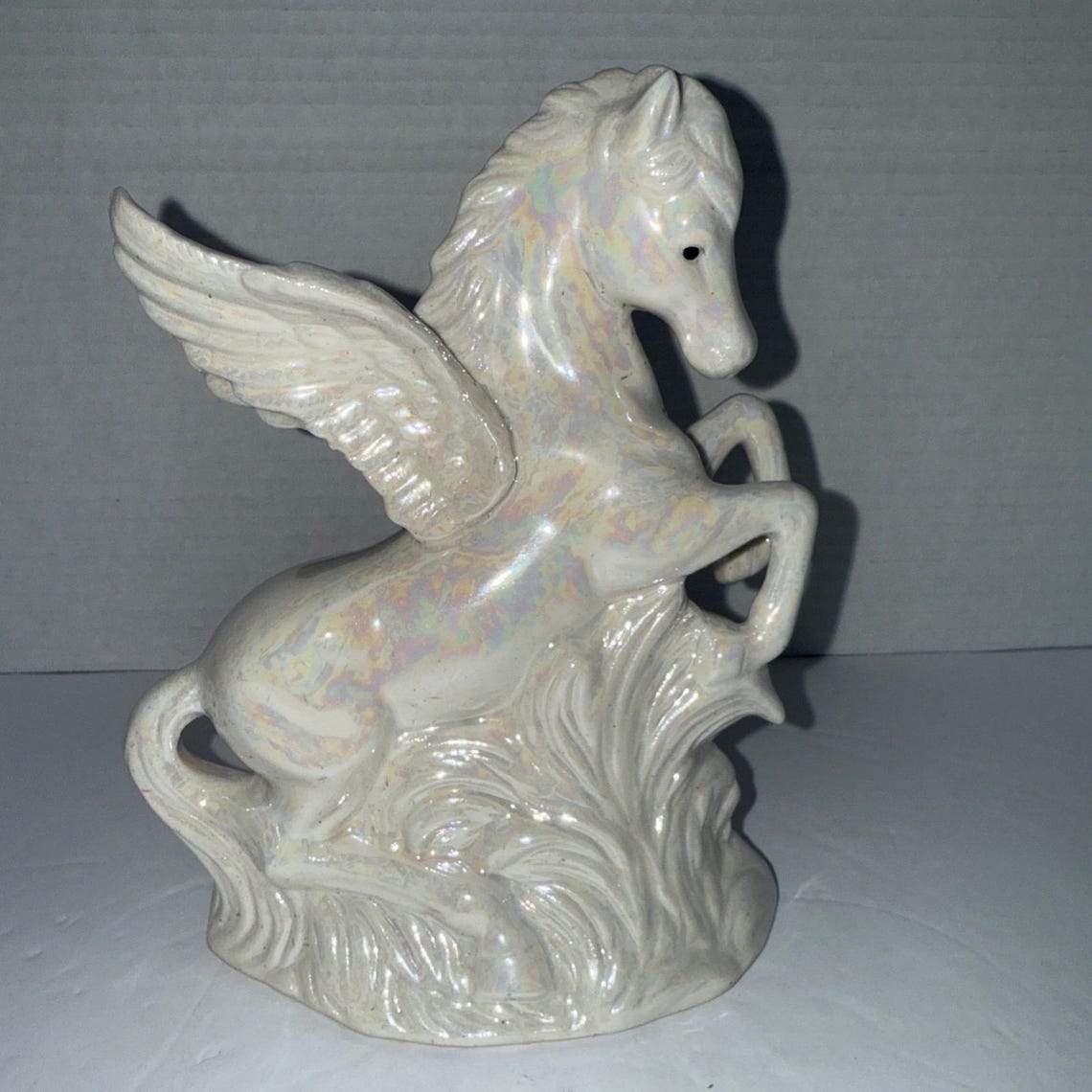Vintage Pegaus Magical Majestical Clouded Sky Ceramic RARE Shelf Figure ...
