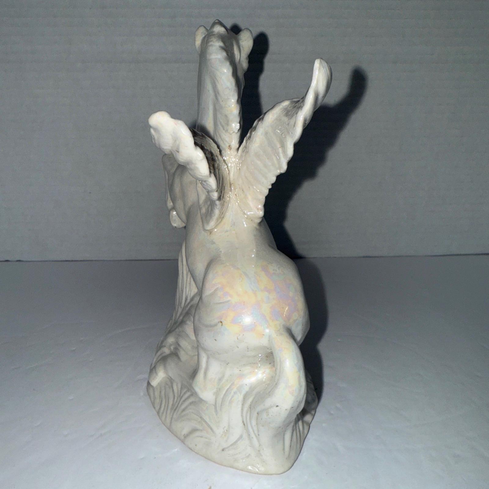 Vintage Pegaus Magical Majestical Clouded Sky Ceramic RARE Shelf Figure ...