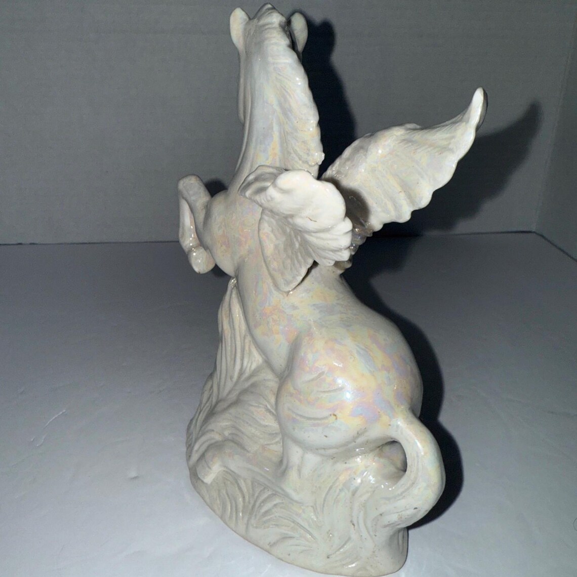 Vintage Pegaus Magical Majestical Clouded Sky Ceramic RARE Shelf Figure ...