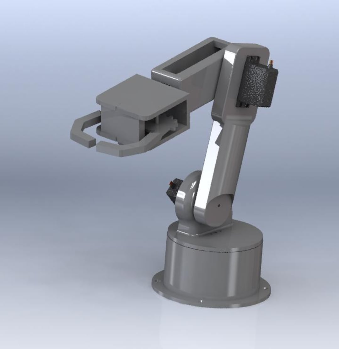 3D Printable Robotic Arm | 5 Axis Robot Arm STL Files | MG996R & MG90S ...