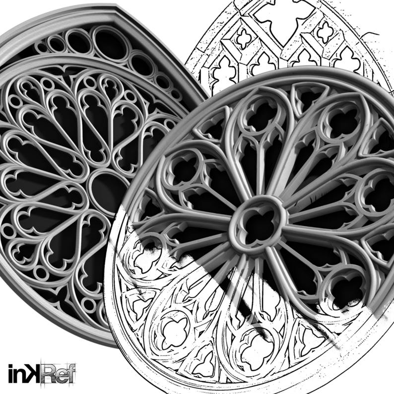 Gothic Windows – Procreate Brush Pack for Tattoo Artists & Illustrators - Etsy