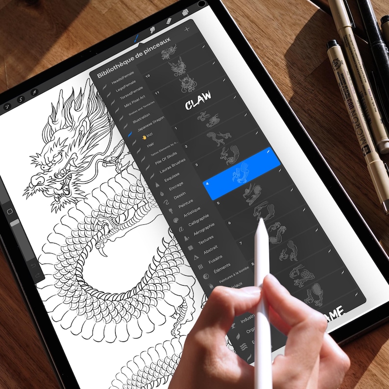 Japanese Dragon Kit – Procreate Brush Pack for Tattoo Artists ...