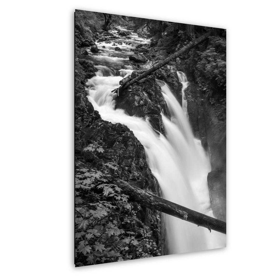 Sol Duc Falls Black and White Print – Olympic National Park Waterfall ...