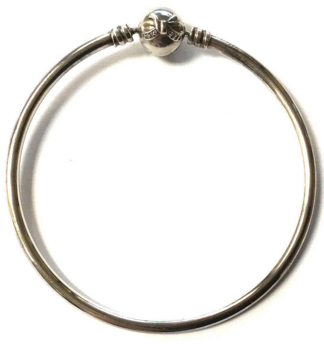 Authentic Pandora Limited Edition Dainty Bow Bangle Sterling Silver 9.4 ...