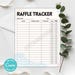 Editable Raffle Tracker Template | Raffle Log Printable | Customizable ...