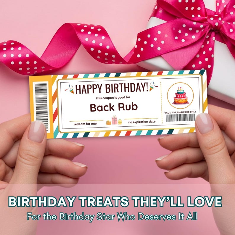 DIY Birthday Gift Printable – Birthday Coupon | Fun Gift Vouchers for ...
