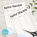 Editable Raffle Tracker Sheet | Printable Raffle Log Template ...