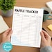 Editable Raffle Tracker Sheet | Printable Raffle Log Template ...