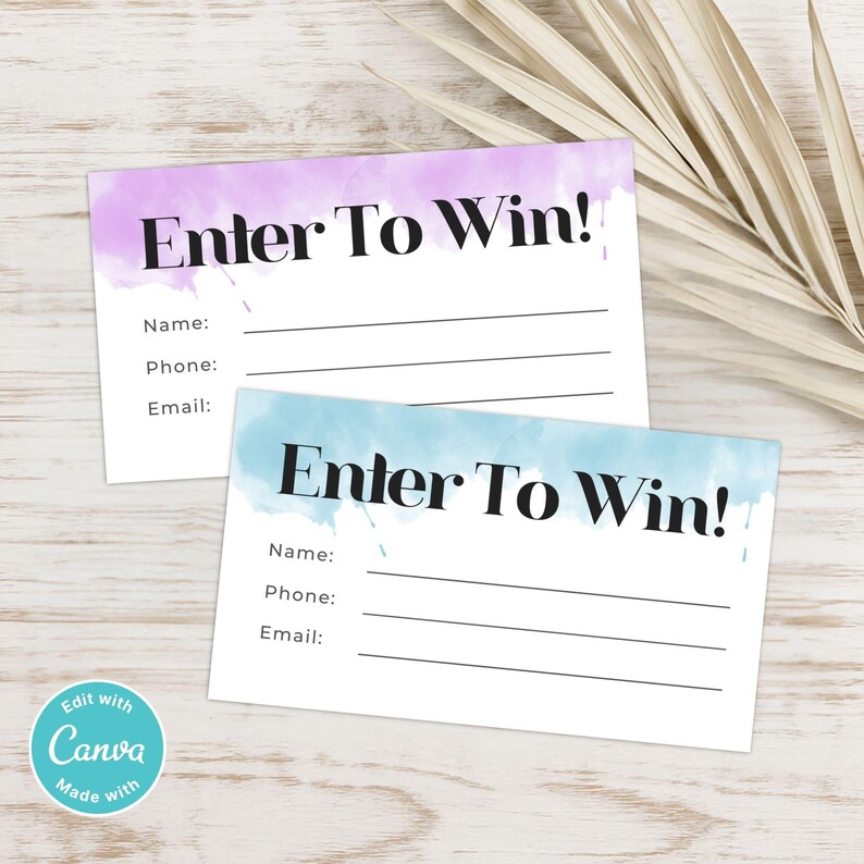 Editable Raffle Ticket Template | Printable Enter to Win Tickets ...