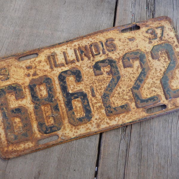 1937 License Plates - Etsy
