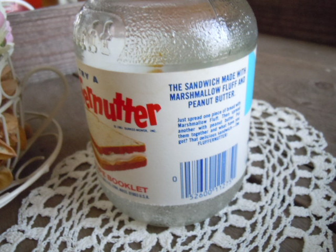 Vintage Fluff Jar Glass Marshmallow Creme Food Container with | Etsy