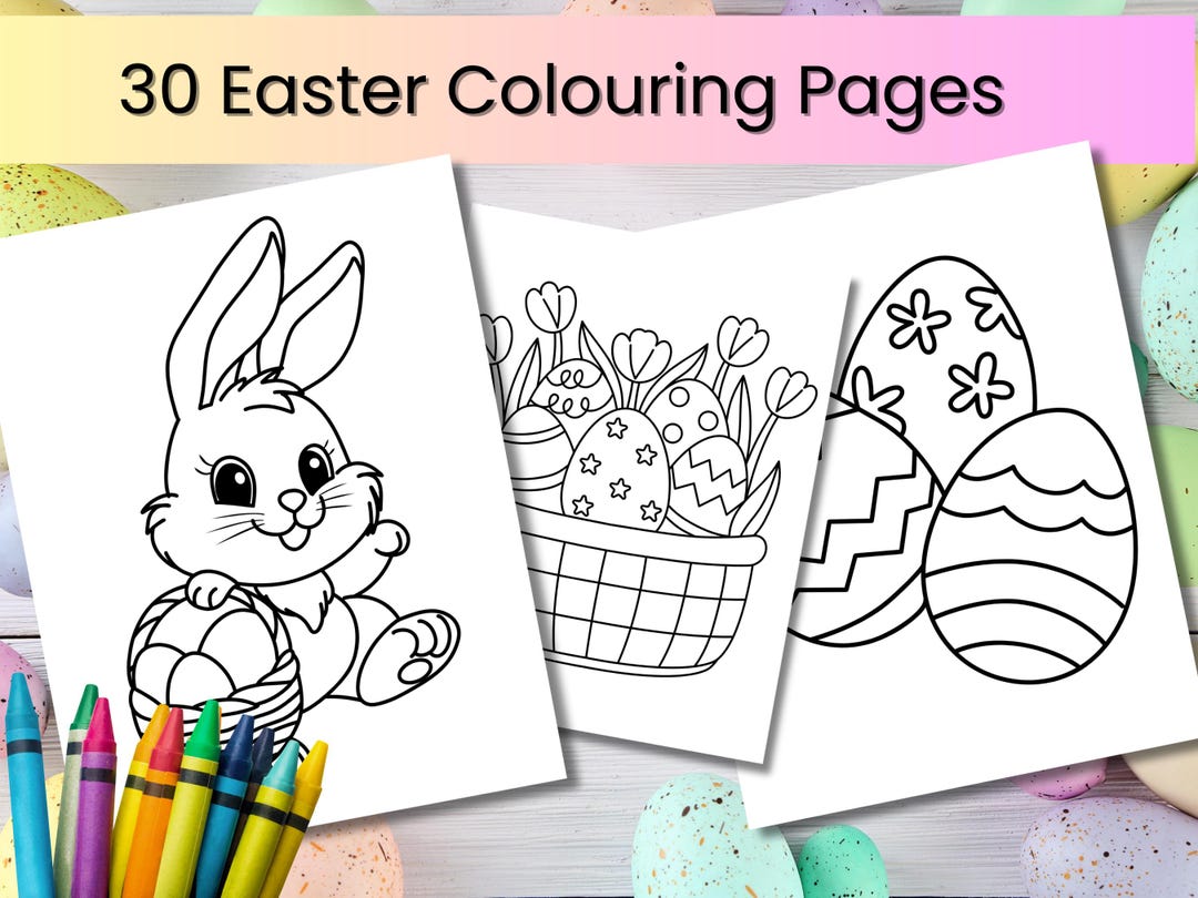 30 Easter Colouring Pages | A4 Digital Download | Easter Printables ...