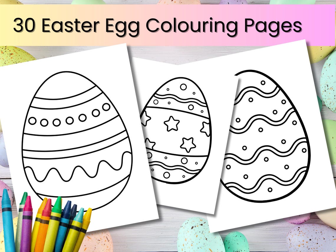 30 Easter Egg Colouring Pages | Fun Printable Activity for Kids ...