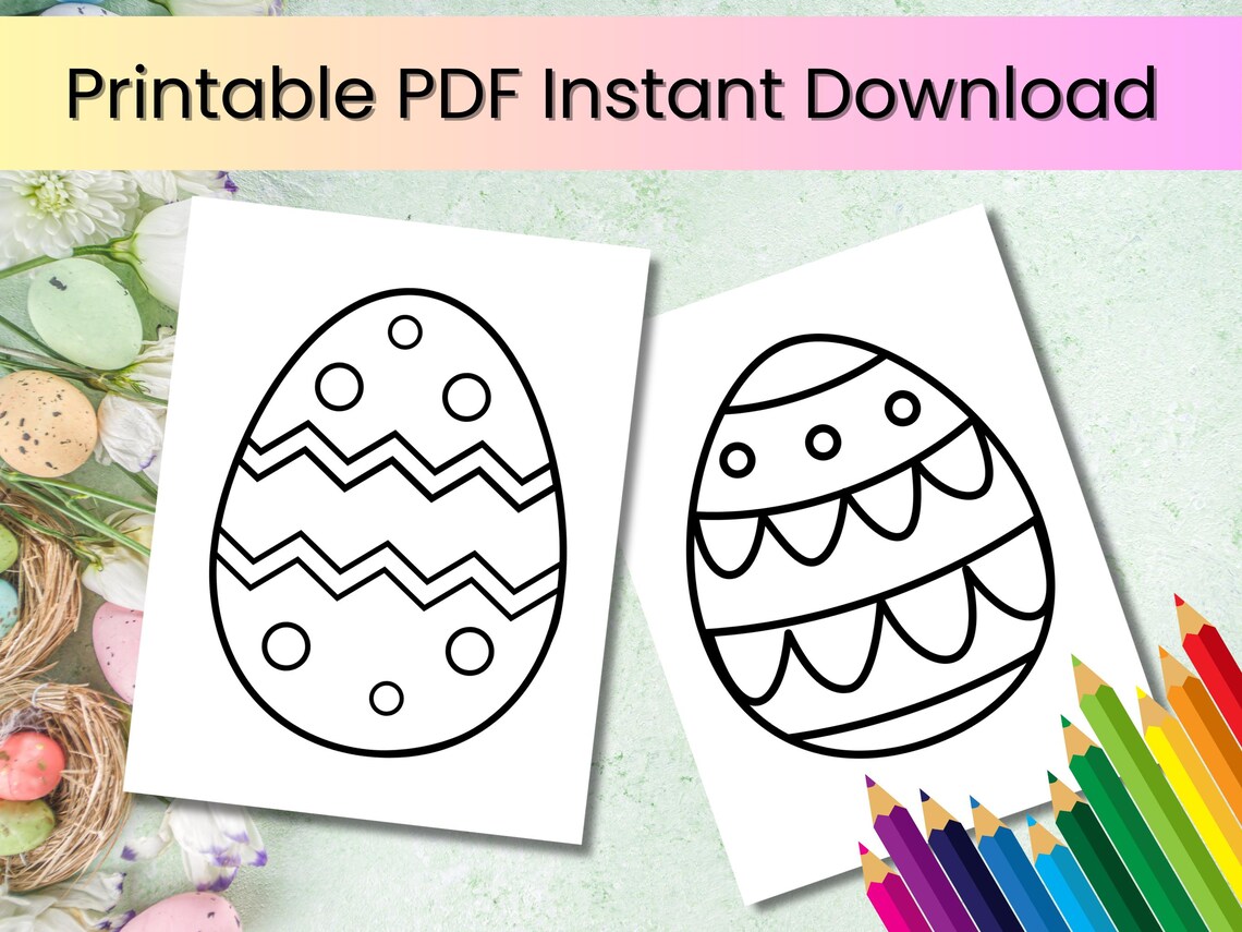 30 Easter Egg Colouring Pages | Fun Printable Activity for Kids ...