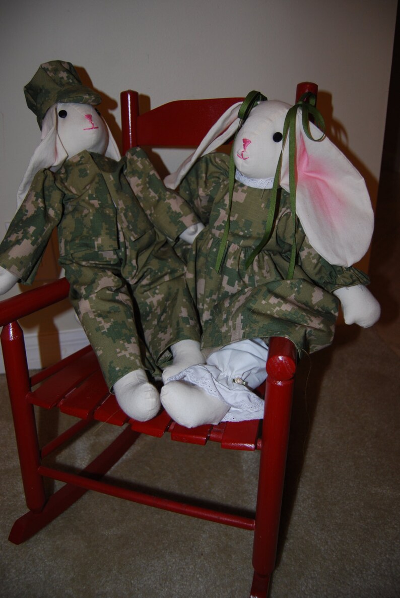 US Navy Military Little Girl Bunny-woodland Camo-plush Rabbit-stuffed ...