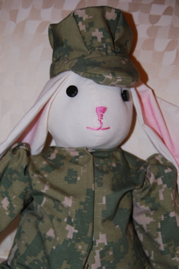 US Navy Military Little Boy Bunny-woodland-plush - Etsy