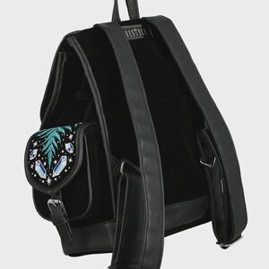 Enchanted Forest Gothic Backpack – Moth Embroidery, Moon Phases ...