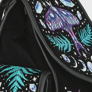 Enchanted Forest Gothic Backpack – Moth Embroidery, Moon Phases ...