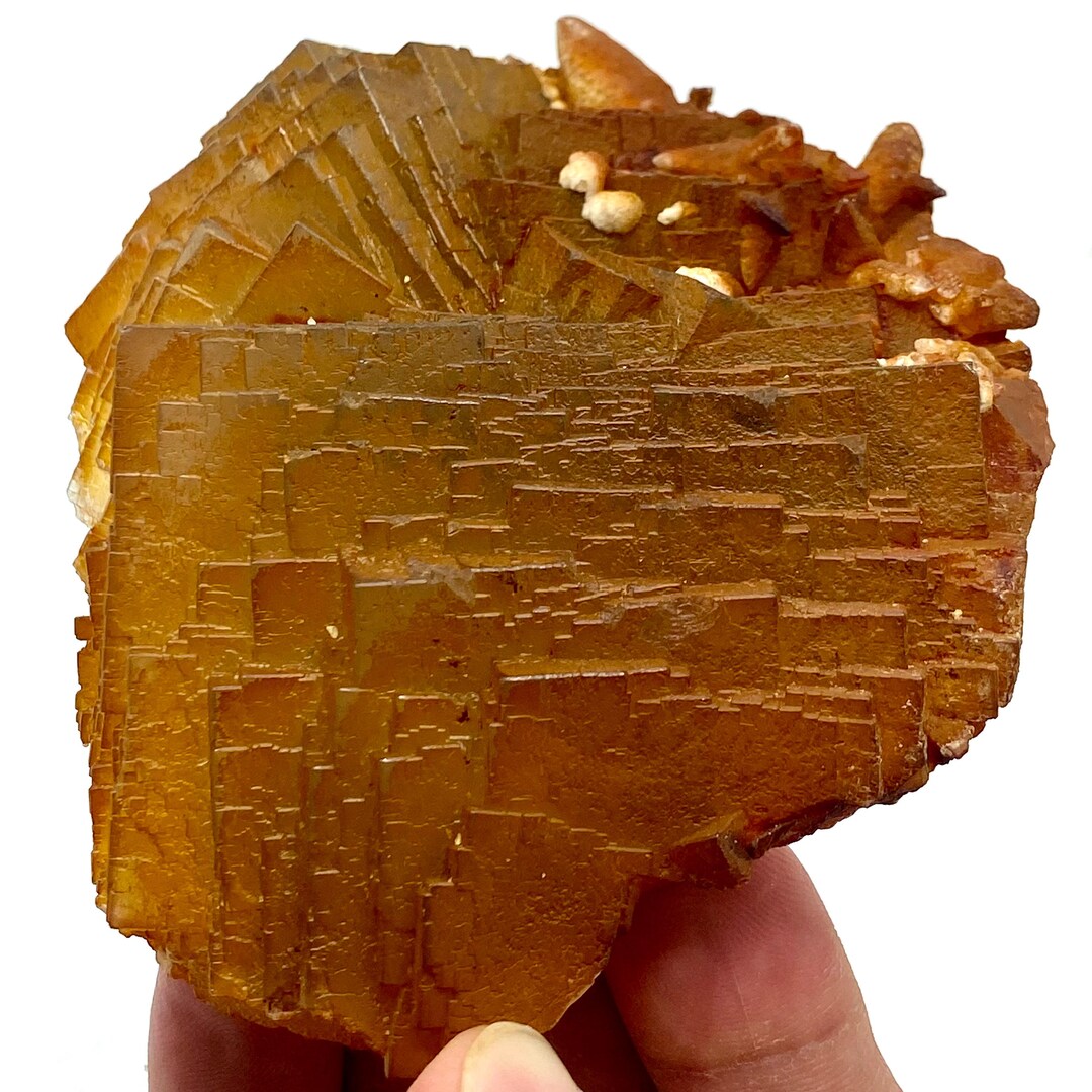 443 Gram Unique Fully Iron Coated Terminated Fluorite With Calcite ...