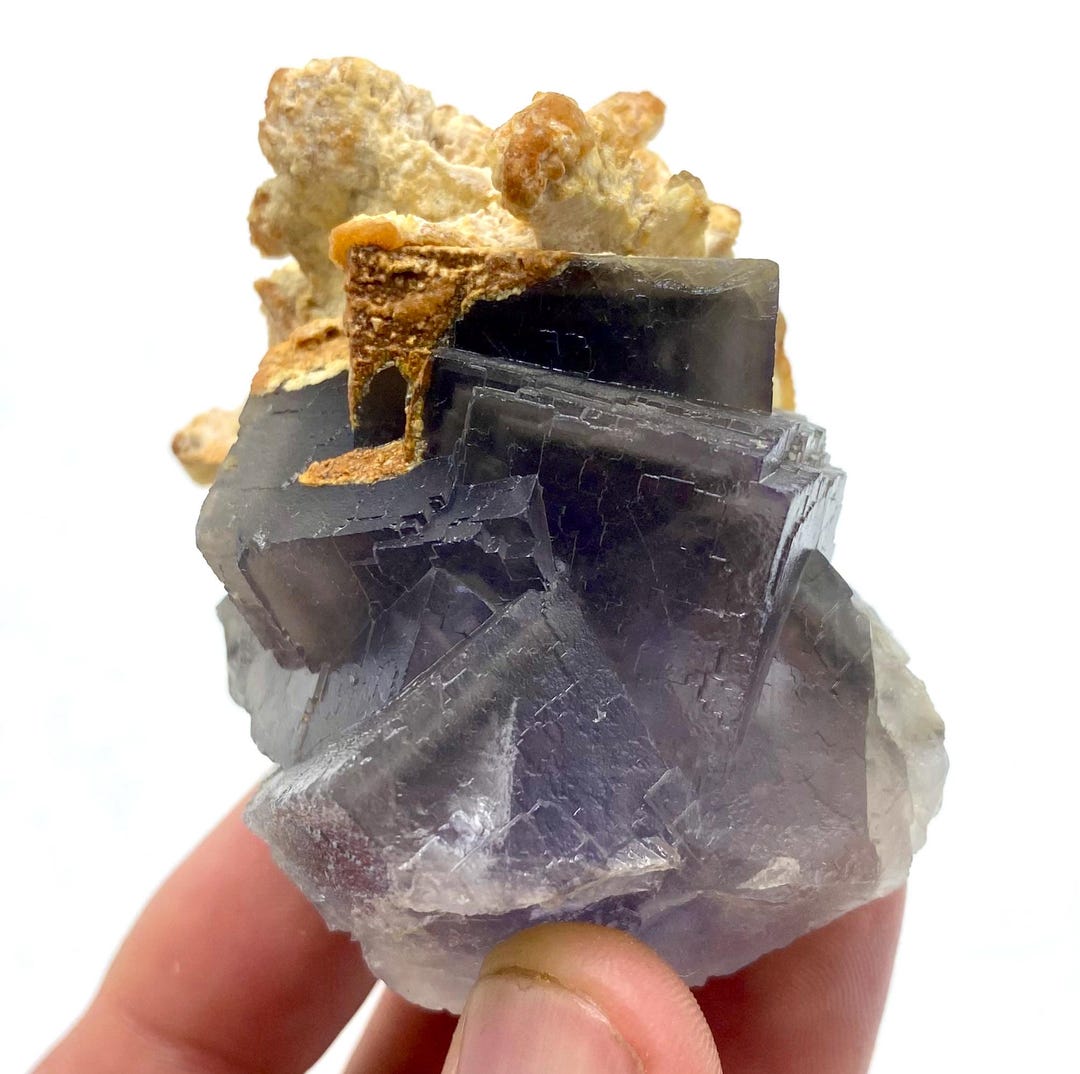 Cristal de feldespato de fluorita cúbica natural único de 174 gramos de ...
