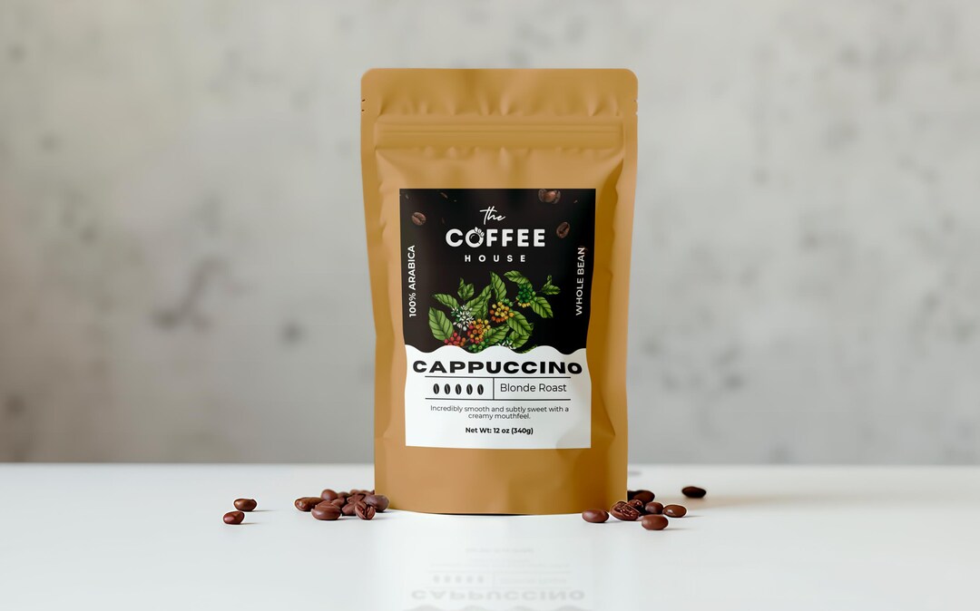 Custom Coffee Label Template: Editable Canva Design (digital Download ...