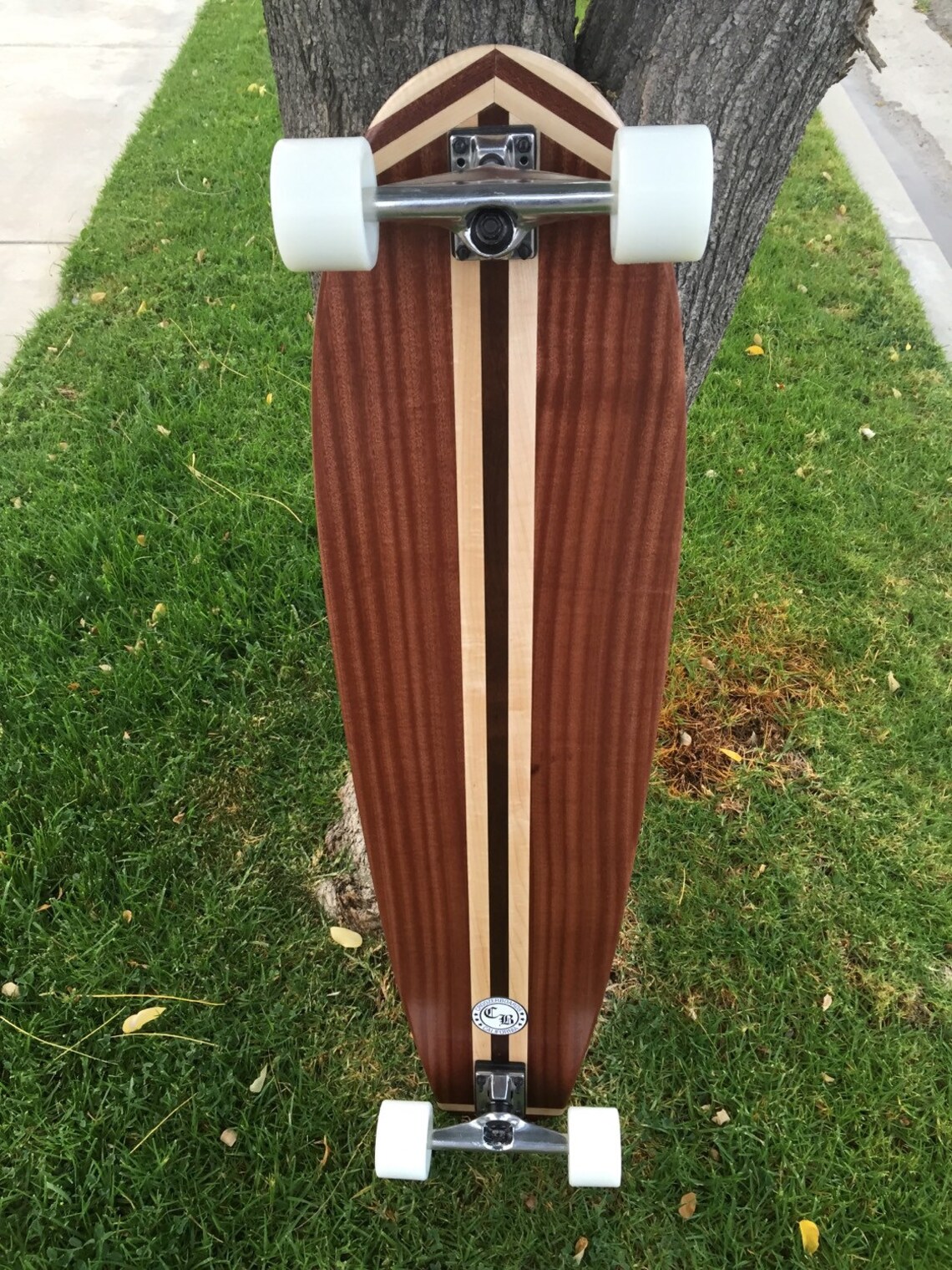 Longboard 44x11 Custom Made With Soild Wood Tunnels - Etsy