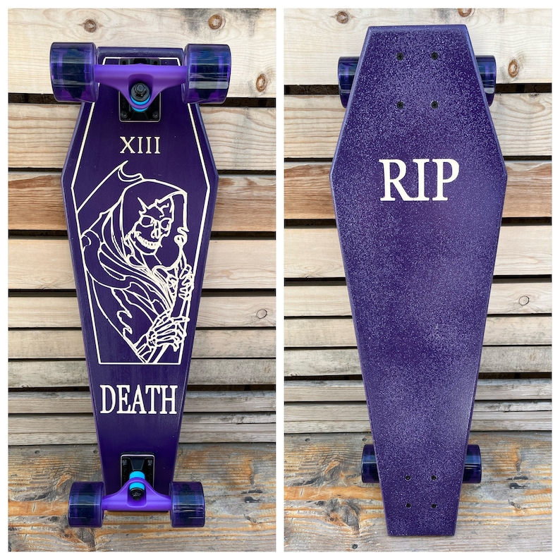 Purple Death Tarot Coffin Croozer Longboard 30 RIP - Etsy