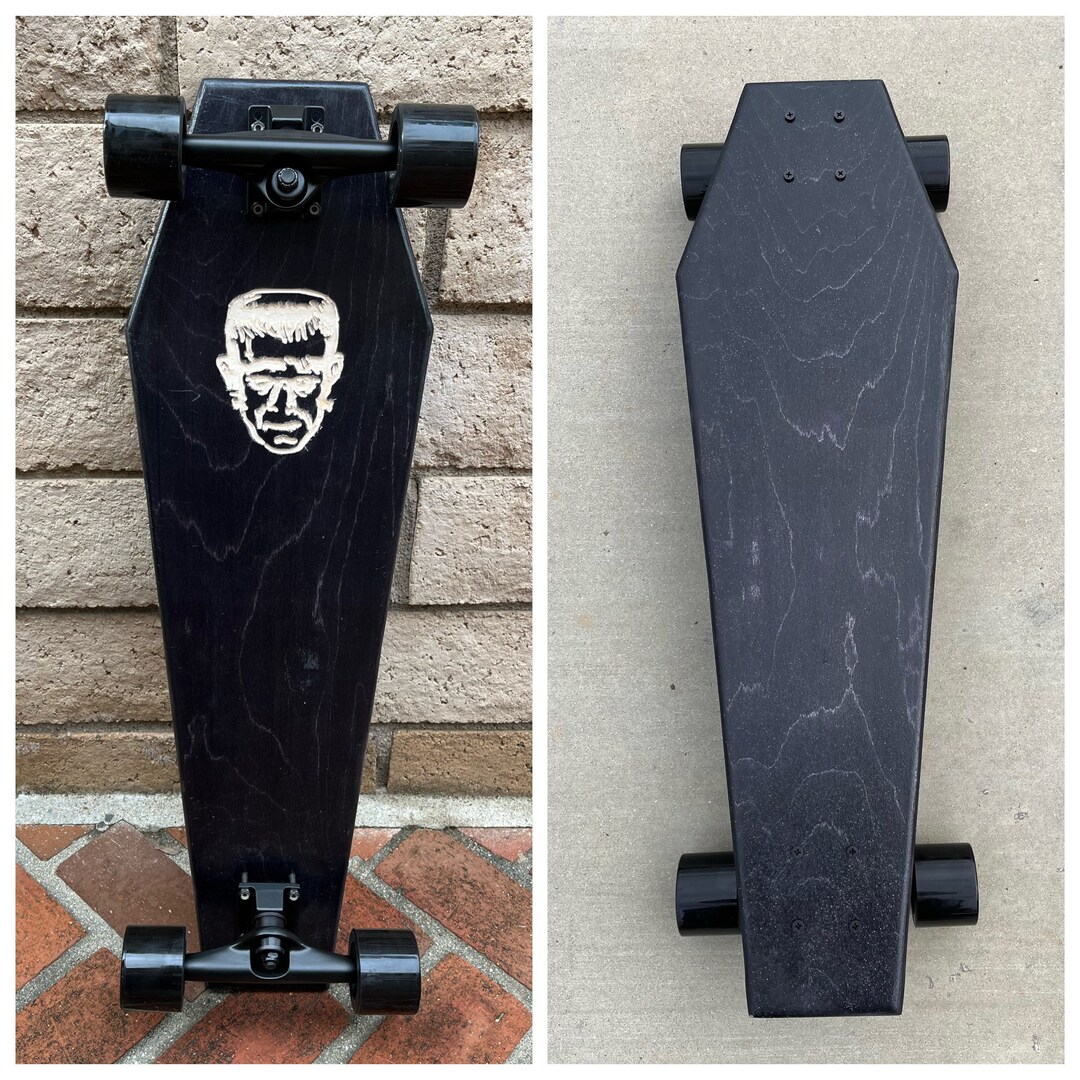 Frankenstein Coffin Croozer Longboard 30" - "coffin" Black Board - Etsy