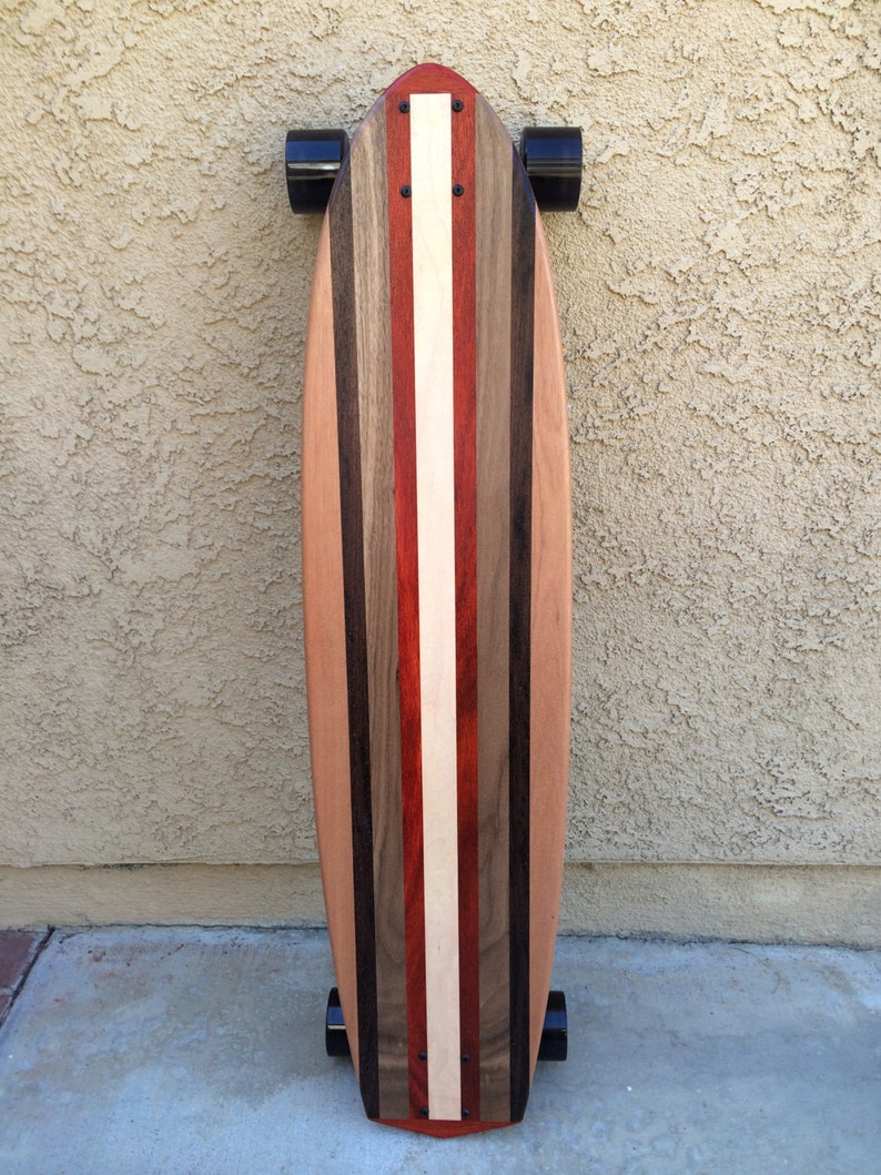 Longboard Custom Made With 5 Types of Wood - Etsy