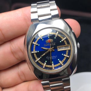 Orient Automatic Field Watch: Deep Metallic Blue Sunburst. ,stainless ...