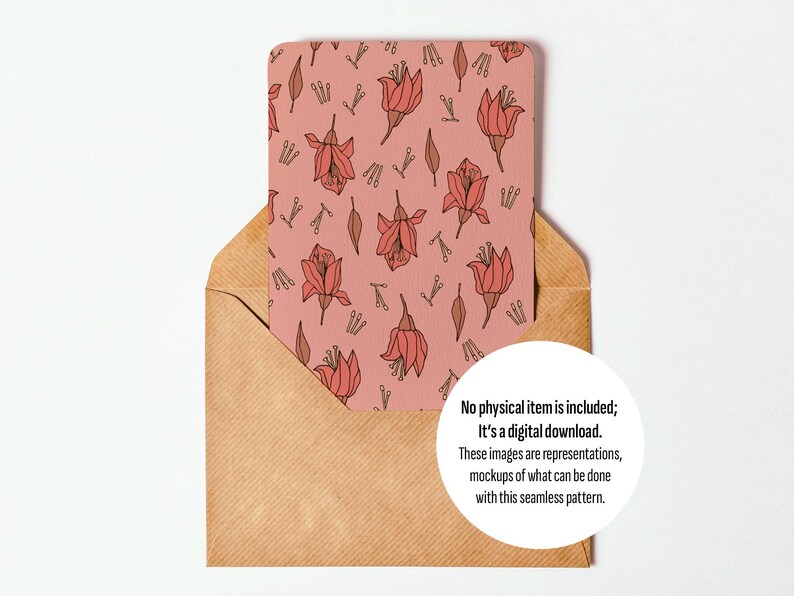 Soft Pink Floral Seamless Pattern | Minimal Hand-drawn Repeating Print ...