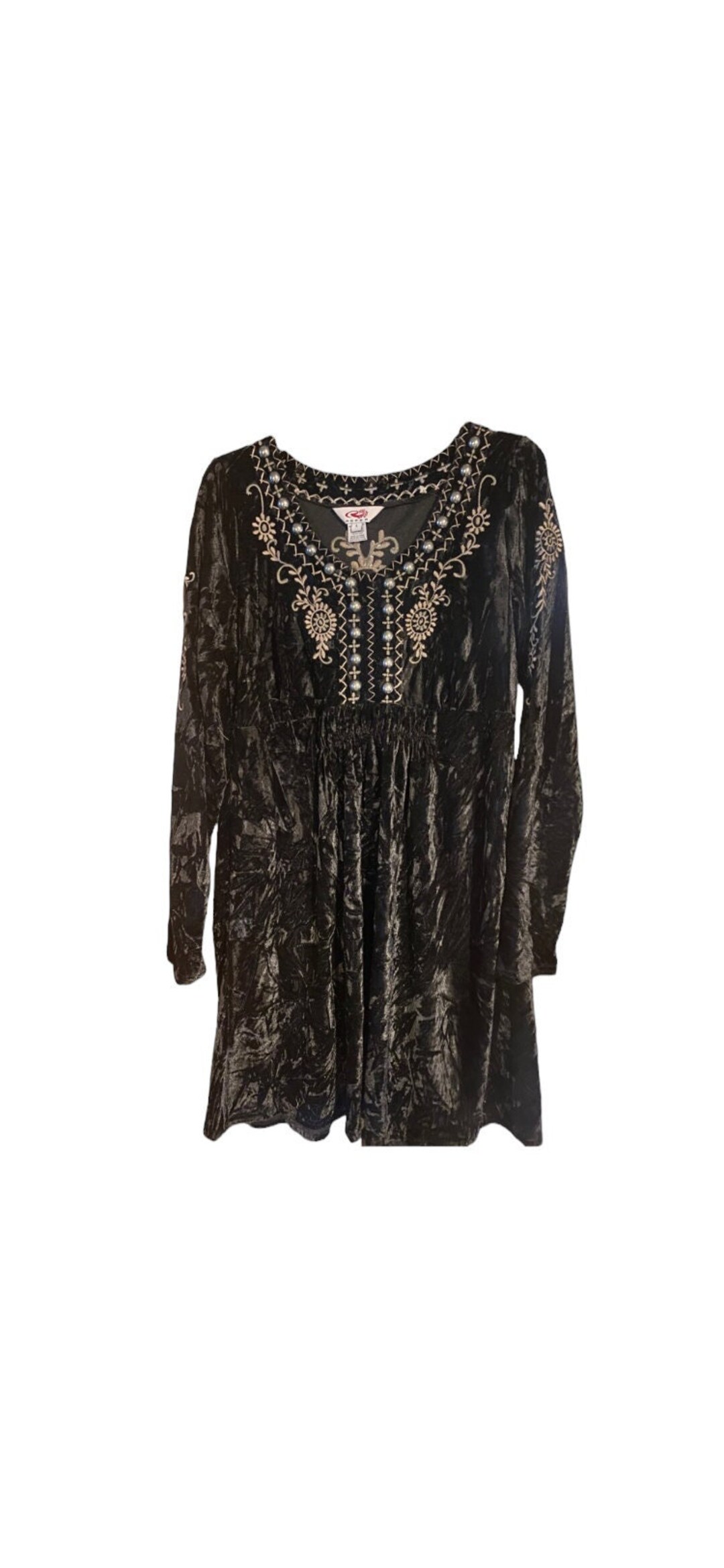 Vintage Crushed Velvet Feel Size L Dress Plus Size Vintage - Etsy