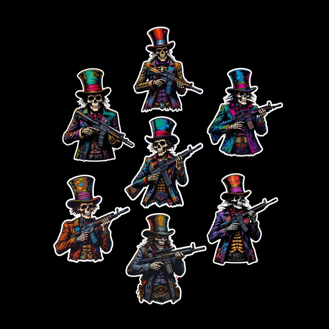 Tactical Skeleton Sticker: Vibrant Matte Vinyl, 3" - Etsy