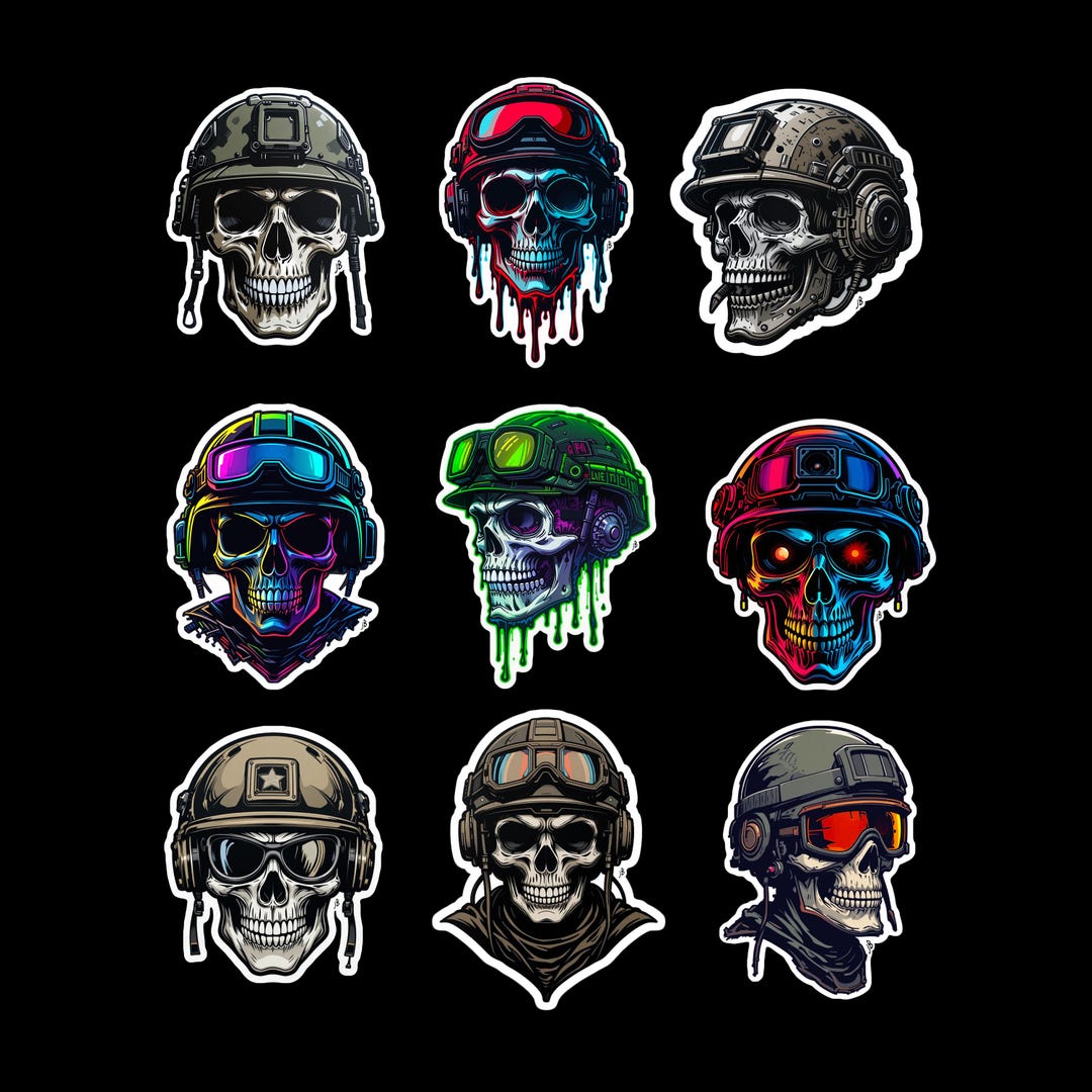 Tactical Skull - Tactical Skeleton Stickers - Free Shipping - Etsy